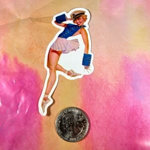 Hand Crafted | Art | Joyful Sexy Pinup Gorgeous Sticker Retro Vintage ...